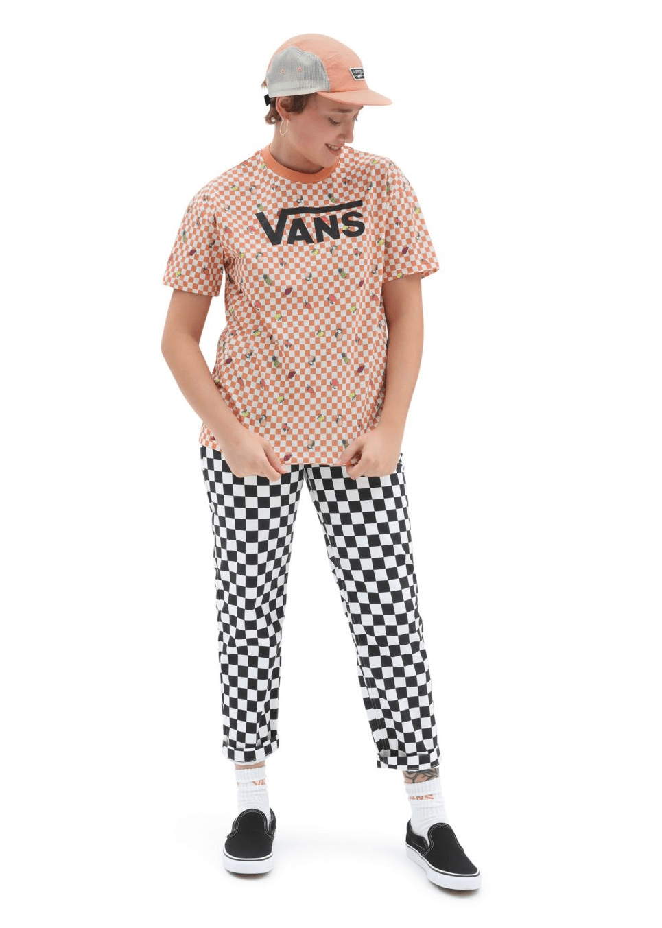 FRUIT CHECKERBOARD OVERSIZED Dámské tričko | FORSIZE.CZ